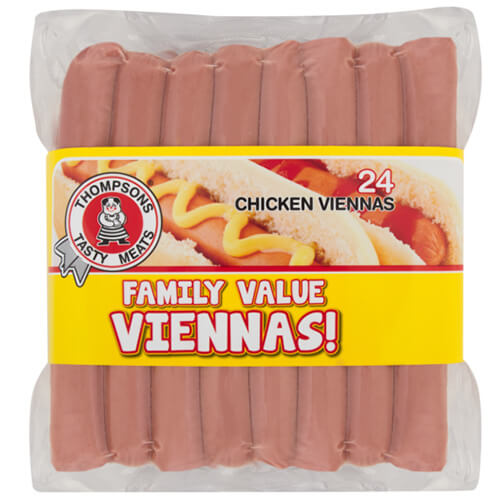 THOMSONS CHICKEN VIENNAS 1KG | Efoods